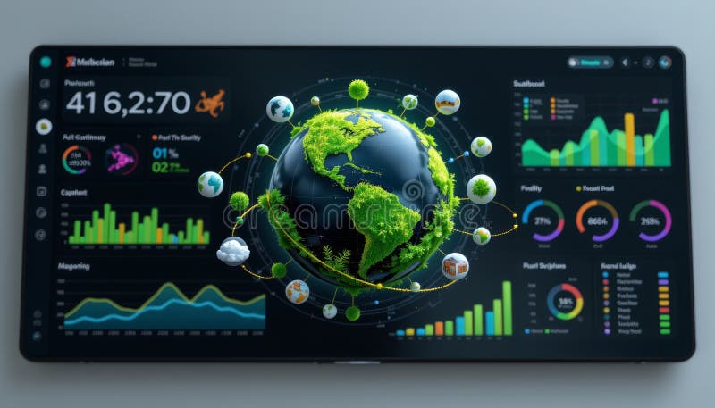 Dashboard Tracking Sustainability Metrics Stock Illustrations – 67 ...