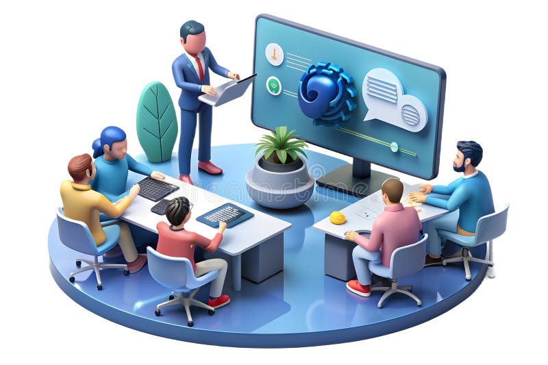 AI Powered Team Collaboration Concept As a Candid Shot of a Team ...