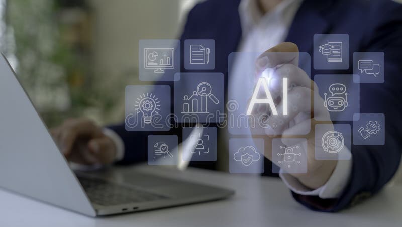 AI-Powered Technology Concept. Professionals Leveraging AI Platforms ...