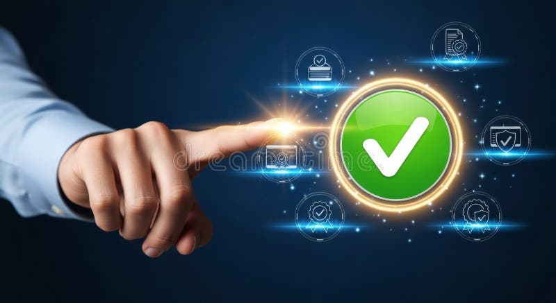 AI-Powered Verification System Stock Illustration - Illustration of ...