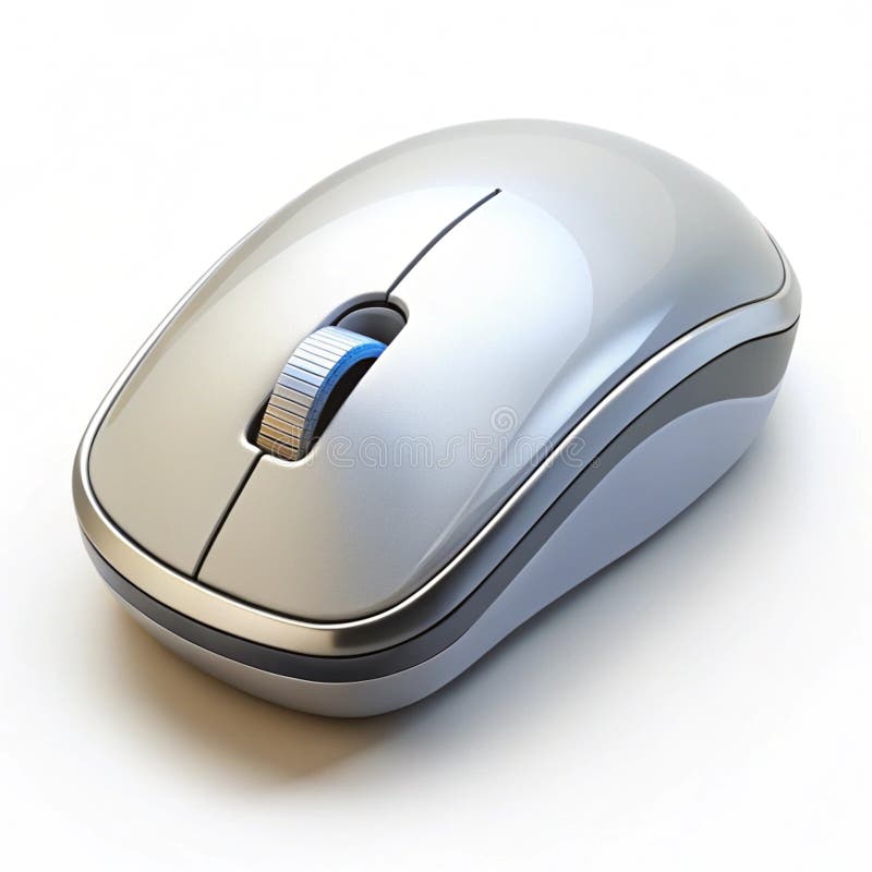 AI-powered Wireless Mouse with Digital Interface Stock Illustration ...