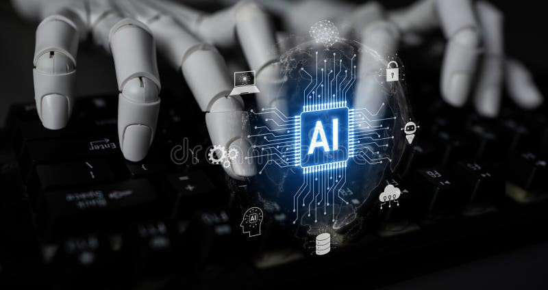 AI Powers Global Digital Transformation Latch Stock Photo - Image of generative, intelligence ...