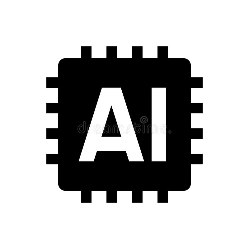 AI Processor Chip, Artificial Intelligence Technology Graphic Design ...