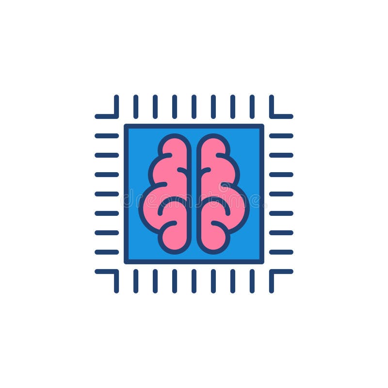 AI Processor or Chip with Brain Colored Vector Icon Stock Vector ... AI Processor or Chip with Brain Colored Vector Icon Stock Vector ...