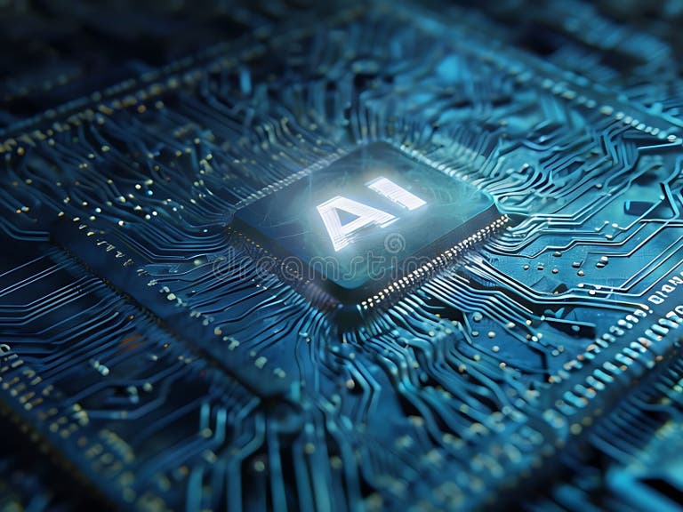 AI Processor - the Future of Computing Stock Illustration ...