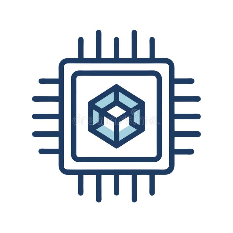 AI Processor Icon: Machine Learning, Deep Learning, and Advanced ...