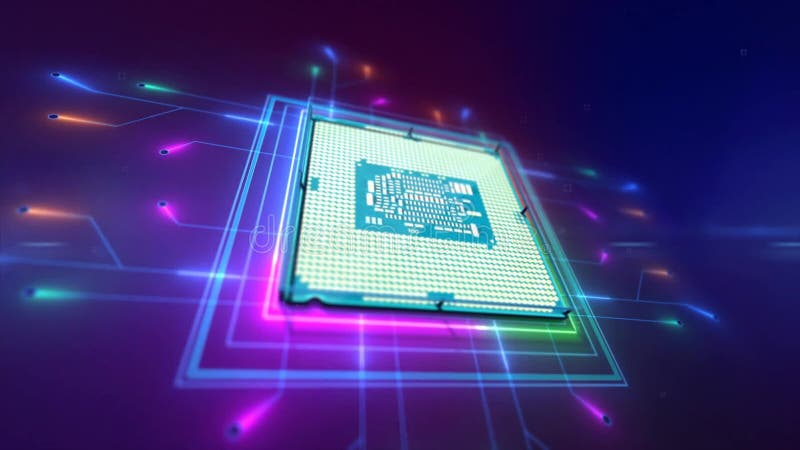 Ai Processor Power Computer Processor Stock Video - Video of board ...