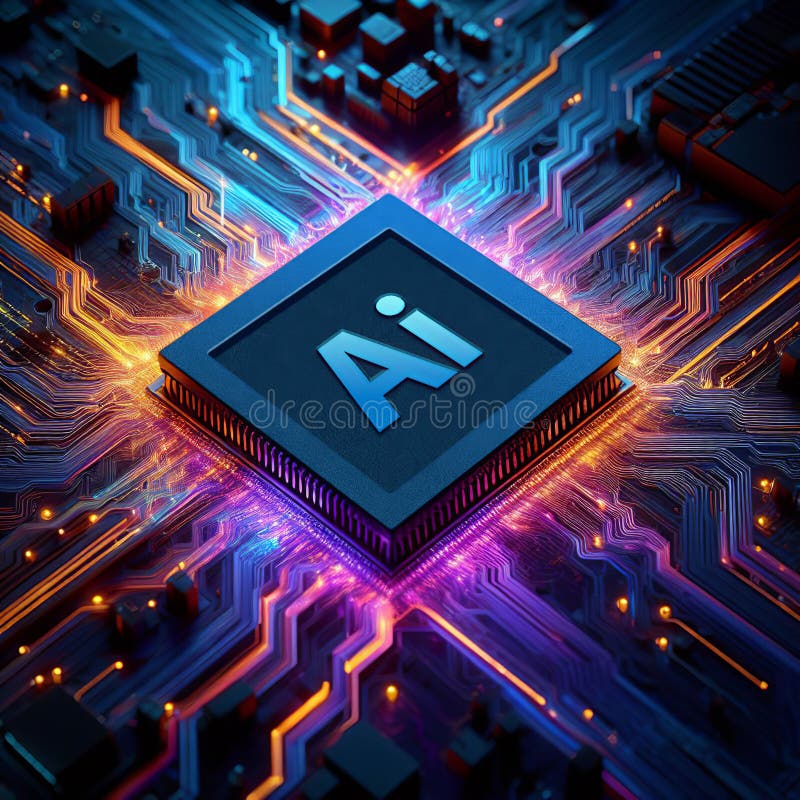 Computer Circuit Board with the Most Advanced Neural Ai Processor Stock ...