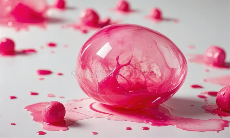 Pink Marble Ball with Paint on it Stock Illustration - Illustration of ...