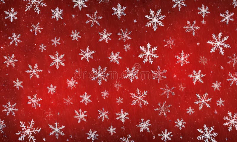 Red Background with Snow Flakes Stock Illustration - Illustration of ...