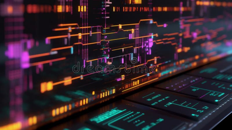 Ai Programming Interface With Code And Algorithm Graphics On The Screen 2537
