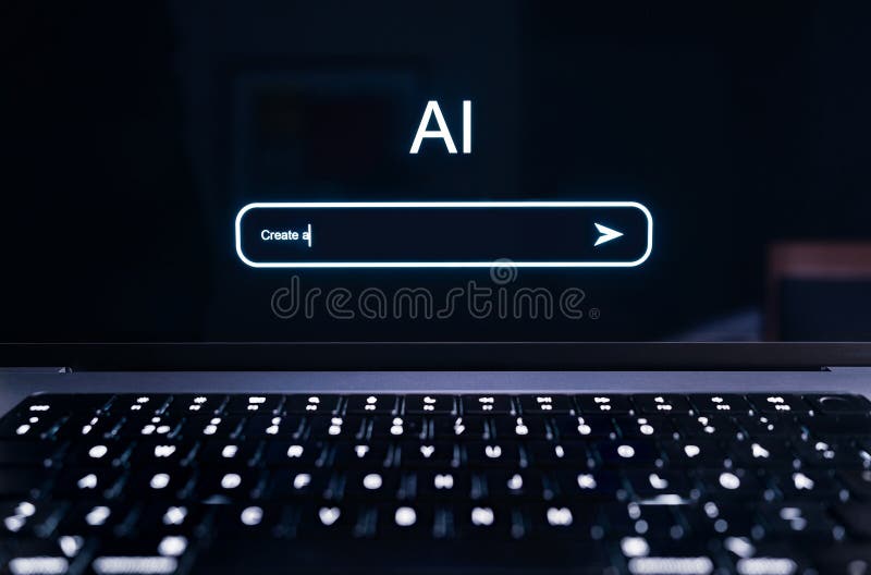 AI Prompt in Chat Screen. Artificial Intelligence in Generative Chatbot ...