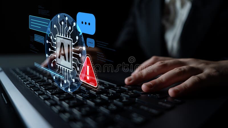 AI Prompt Error Warning in Chat Interface with Alert and System Issue Spline Stock Photo - Image ...