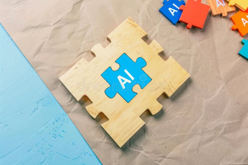 AI Puzzle Piece Fitting into a Larger Puzzle, Representing Artificial ...