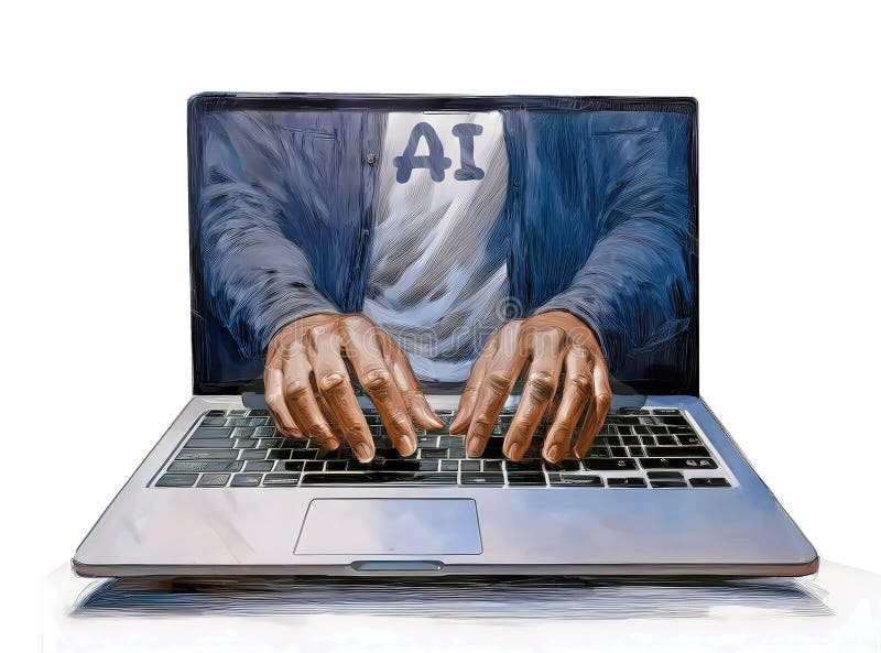 AI Reaches Out To Take Control of this Laptop Keyboard Stock ...