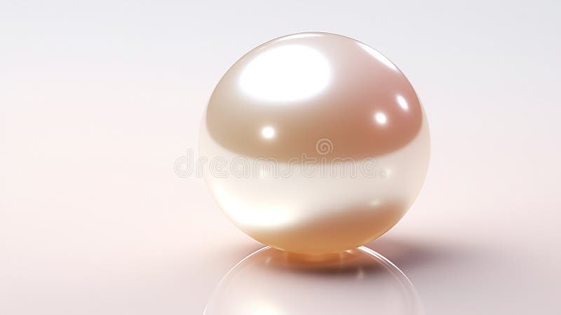 Ai Rendering of a Realistic Pearl Stock Illustration - Illustration of ...