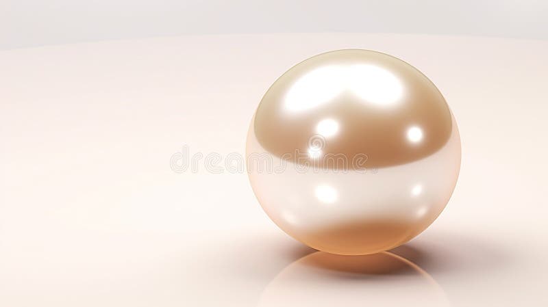 Ai Rendering of a of Shiny Pearl. Stock Illustration - Illustration of ...