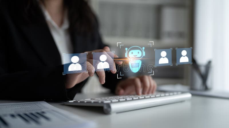 AI Replacing Human Workforce Latch Stock Image - Image of reduction, business: 397727913