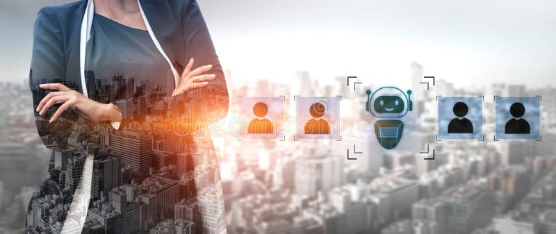 AI Replacing Human Workforce Vouch Stock Illustration - Illustration of ...