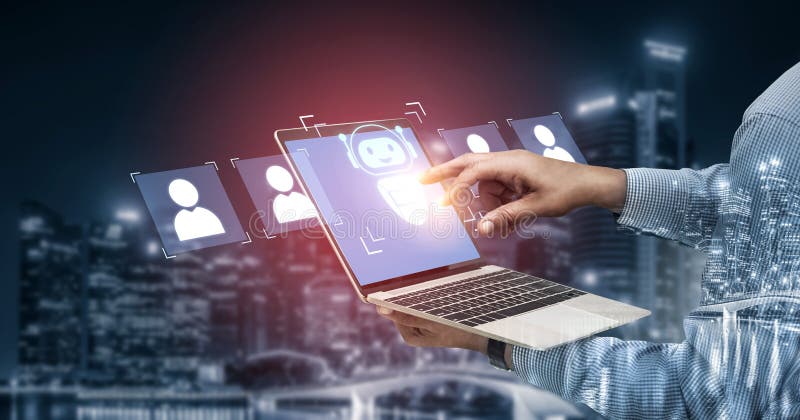 AI Replacing Human Workforce Vouch Stock Image - Image of network ...