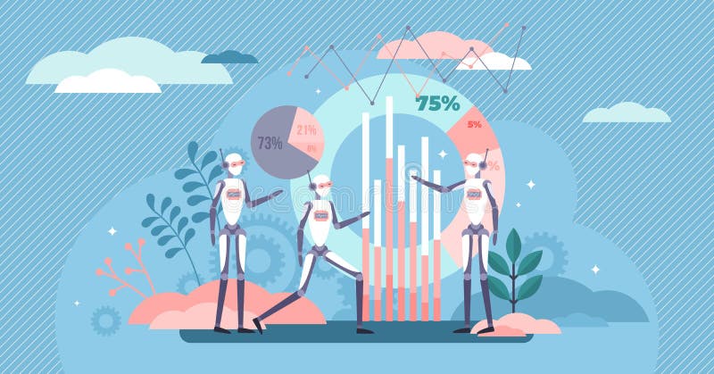 AI Research Robots Automation Vector Illustration Concept Stock Vector ...