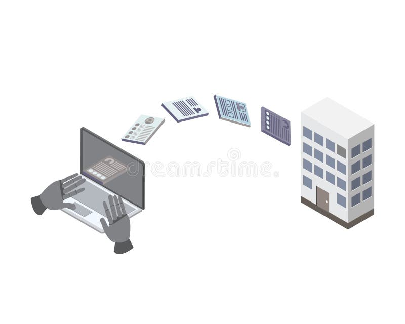 AI Resume Builder or AI Resume Writer Stock Vector - Illustration of ...