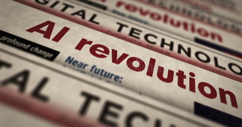 AI Revolution and Artificial Intelligence Technology Newspaper Printing ... AI Revolution and Artificial Intelligence Technology Newspaper Printing ...