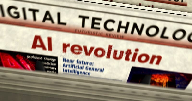 AI Revolution and Artificial Intelligence Technology Newspaper Printing ... AI Revolution and Artificial Intelligence Technology Newspaper Printing ...