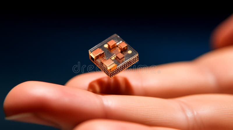 AI Revolution is Symbolized by Man S Microchip Stock Illustration ...