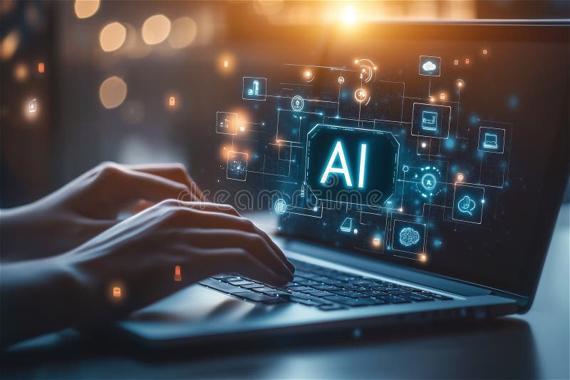 AI Revolution Unveiled: the Future of Technology Stock Illustration ...