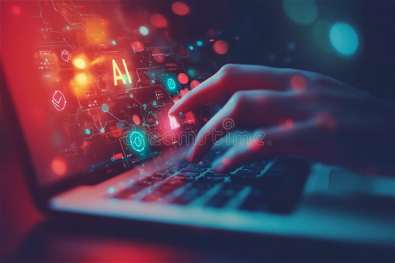 AI Revolution Unveiled: the Future of Technology Stock Illustration ...