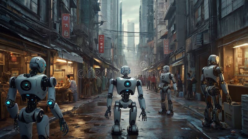 AI Robo Revolution - AI Generated Digital Art Stock Illustration ...