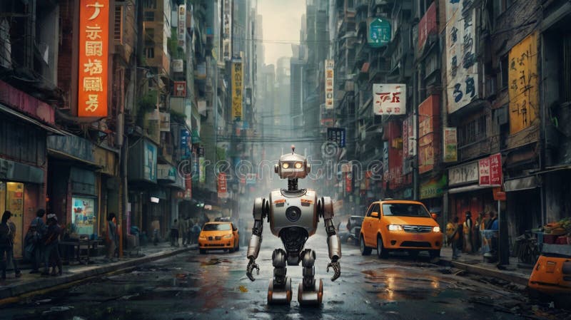 AI Robo Revolution - AI Generated Digital Art Stock Illustration ...