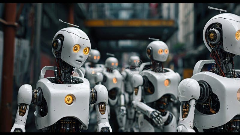 AI Robo Revolution - AI Generated Digital Art Stock Illustration ...