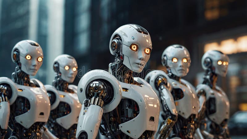 AI Robo Revolution - AI Generated Digital Art Stock Illustration ...