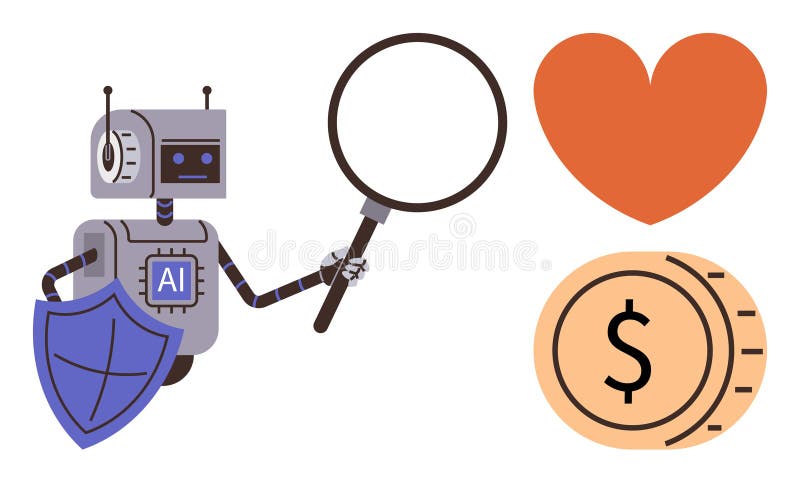 Robot Analyzing Security Concepts Stock Illustrations – 208 Robot ...