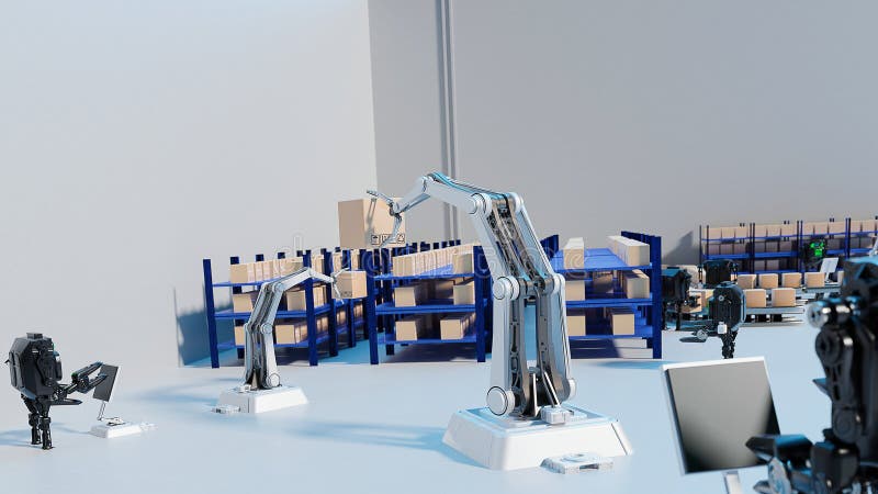 AI Robot Arm Object for Manufacturing Industry Technology Product ...