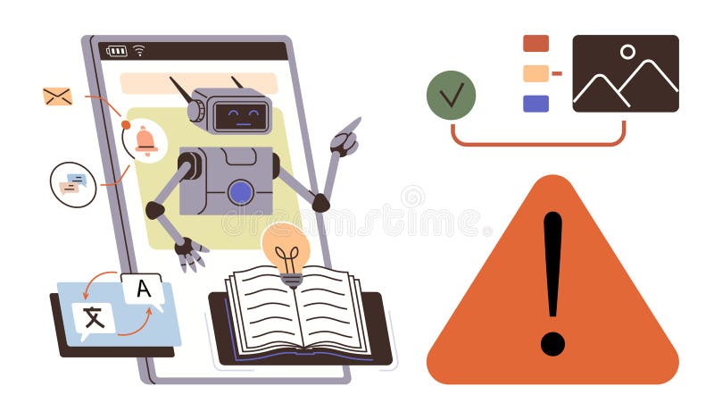 Robot Managing Text Translation Stock Illustrations – 12 Robot Managing Text Translation Stock ...