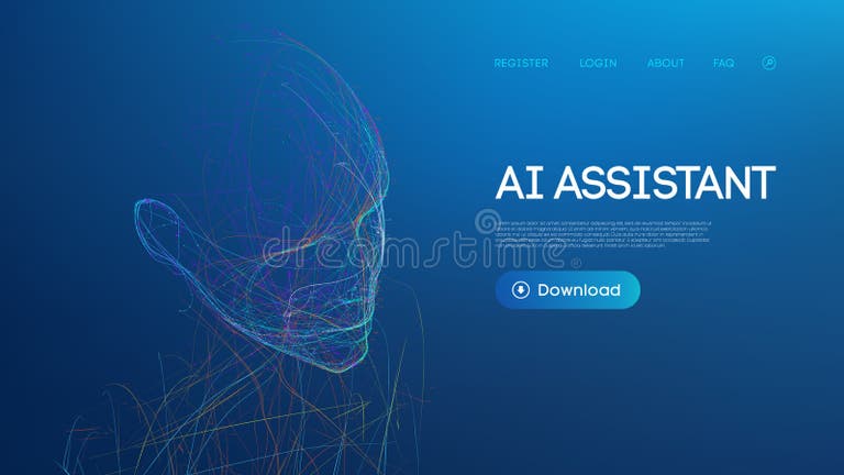 AI Robot Background Tech Bot Technology Chatbot Vector Wireframe ...