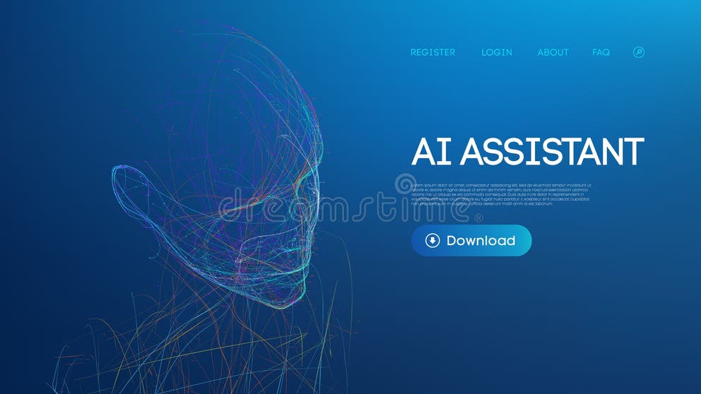 AI Robot Background Tech Bot Technology Chatbot Vector Wireframe ...