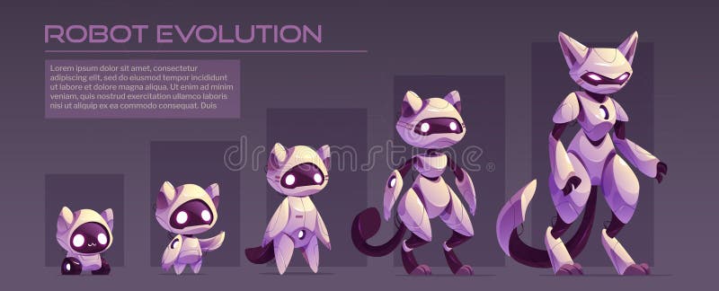 Ai Robot Character Evolution Infographic Vector Stock Vector ...