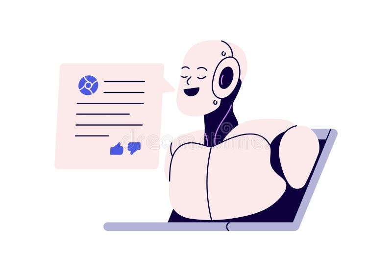 AI Robot, Chatbot. Digital Assistant, Chat Bot Providing Automated ...