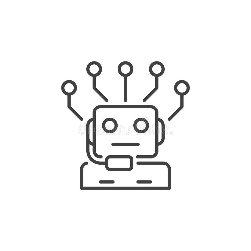 AI Robot Chatbot Vector Artificial Intelligence Chatbot Concept Outline ... AI Robot Chatbot Vector Artificial Intelligence Chatbot Concept Outline ...