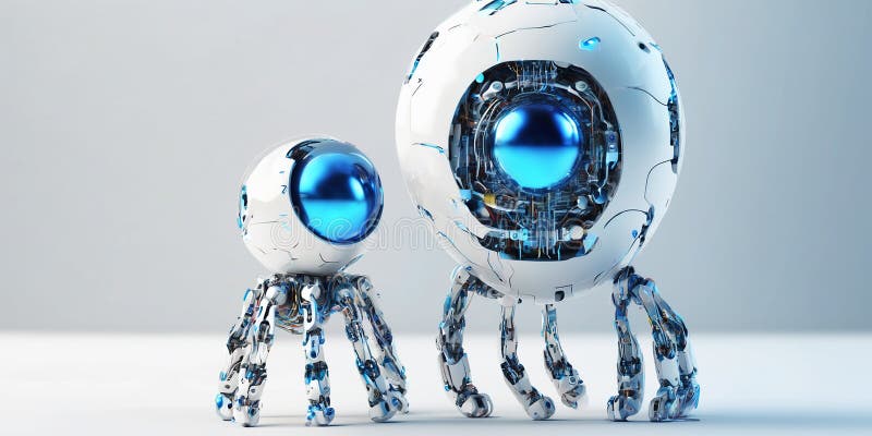 Ai robot with copy space stock illustration. Illustration of business ...