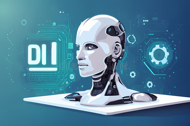 AI Robot in Customized Product Design Stock Illustration - Illustration ...