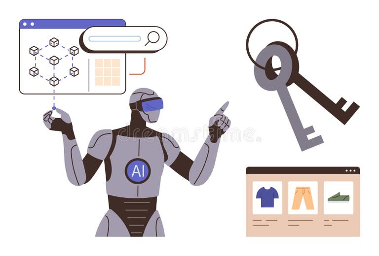Learning Ai Robot Interfaces Stock Illustrations – 86 Learning Ai Robot ...