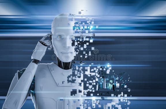 Ai robot explosion stock illustration. Illustration of artificial ...