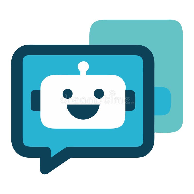 AI Robot Face Digital Assistant Icon Stock Vector - Illustration of ...