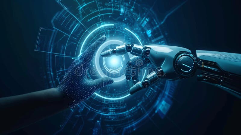 AI Robot and Human Contact in Big Data Network Connection, Data Sharing ...