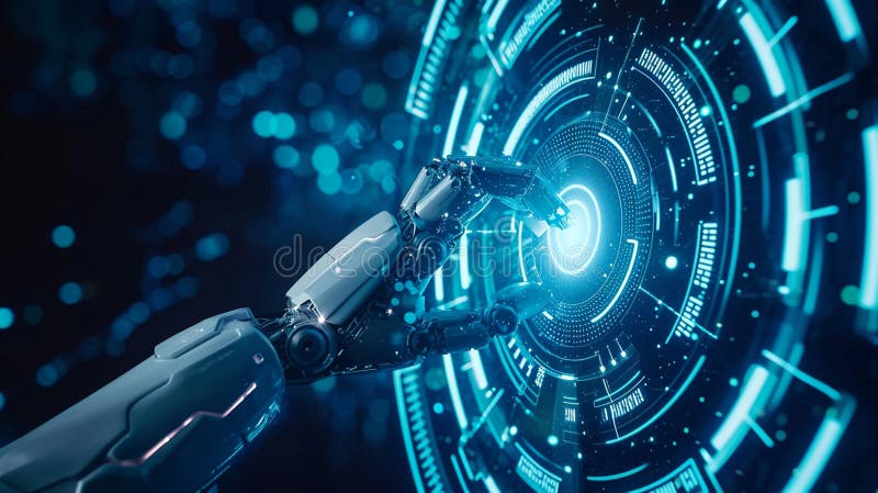 AI Robot and Human Contact in Big Data Network Connection, Data Sharing ...